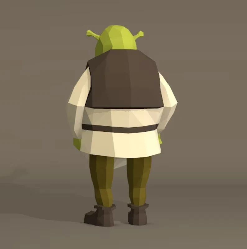 Shrek Papercraft Design with PDF templates to build by hand, Paper art ...