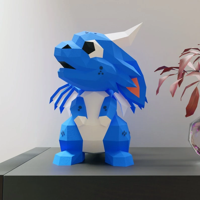 Papercraft Baby dragon, templates in digital format Pdf, Decoration ...