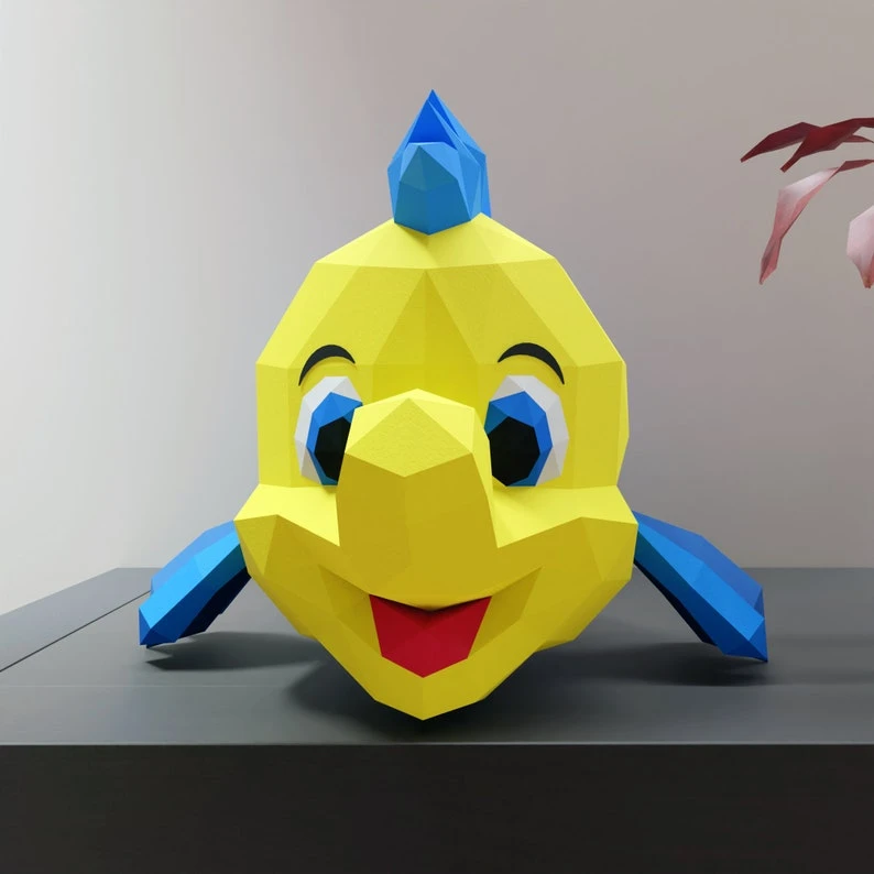 Papercraft Flounder templates in digital format Pdf, Dxf and Svg ...