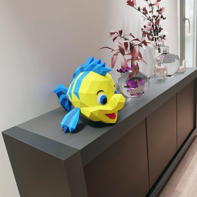 Papercraft Flounder templates in digital format Pdf, Dxf and Svg ...