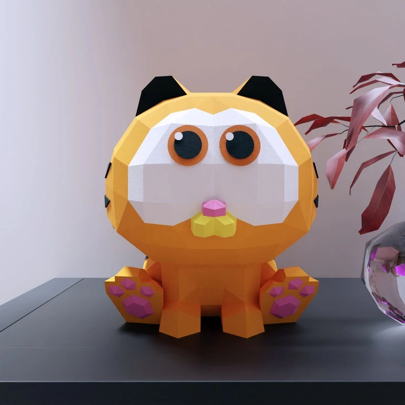 Papercraft Template Garfield Cat, baby cat, Format Pdf format ...