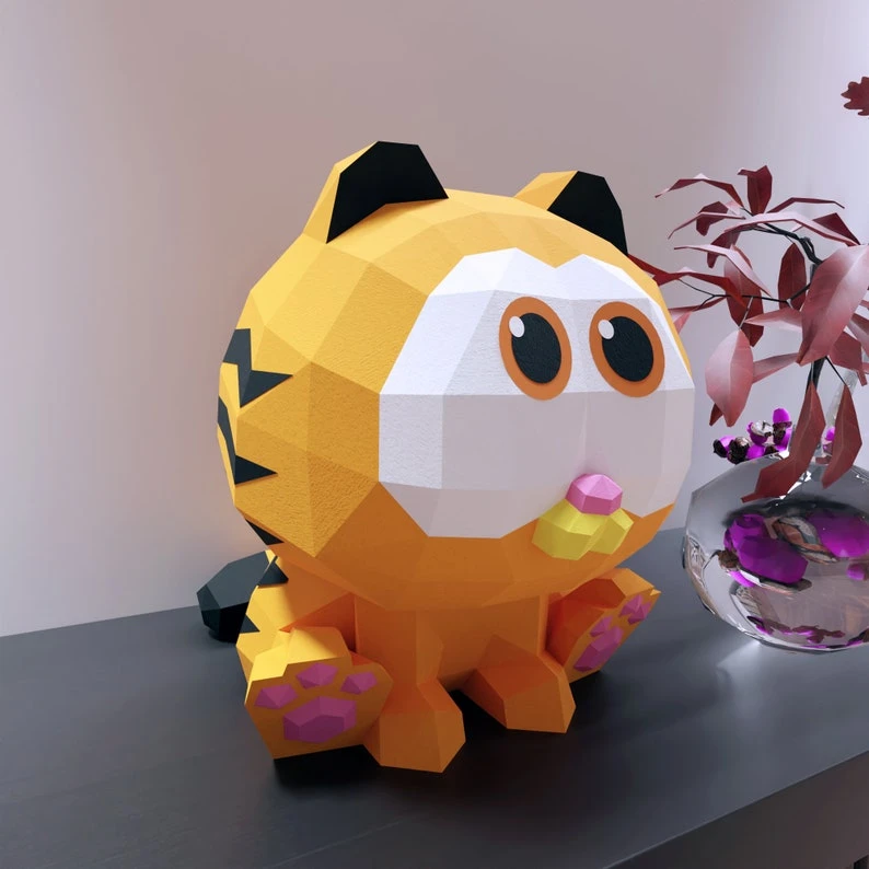 Papercraft Template Garfield Cat, baby cat, Format Pdf format ...