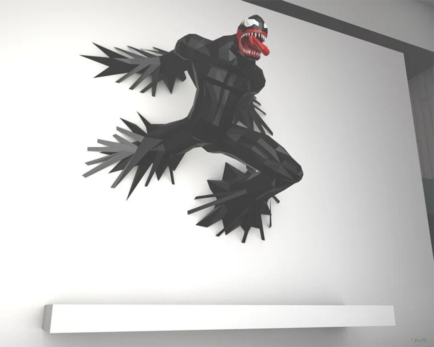 Venom Papercraft, PDF Template, DIY 3d Model, FanArt, Paper Sculpture ...