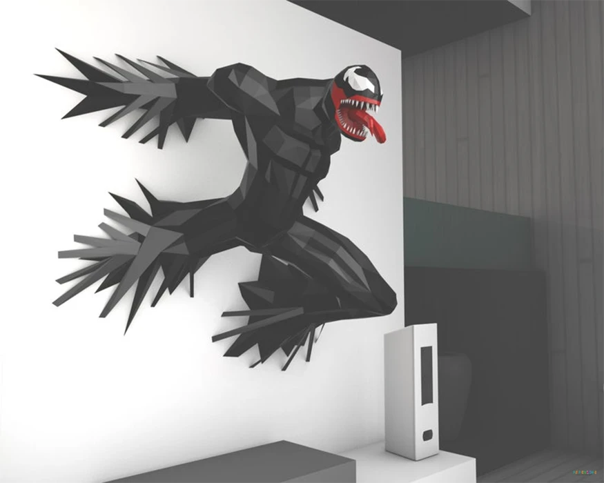 Venom Papercraft, PDF Template, DIY 3d Model, FanArt, Paper Sculpture ...