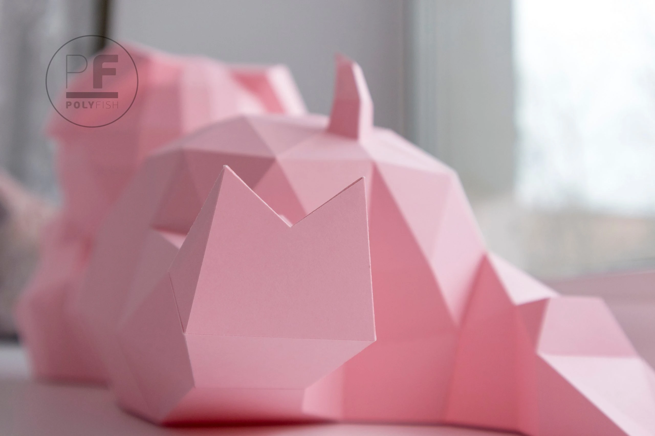 Piggy PDF Template, Low Poly, Paper Sculpture, DIY, Pepakura Pattern ...