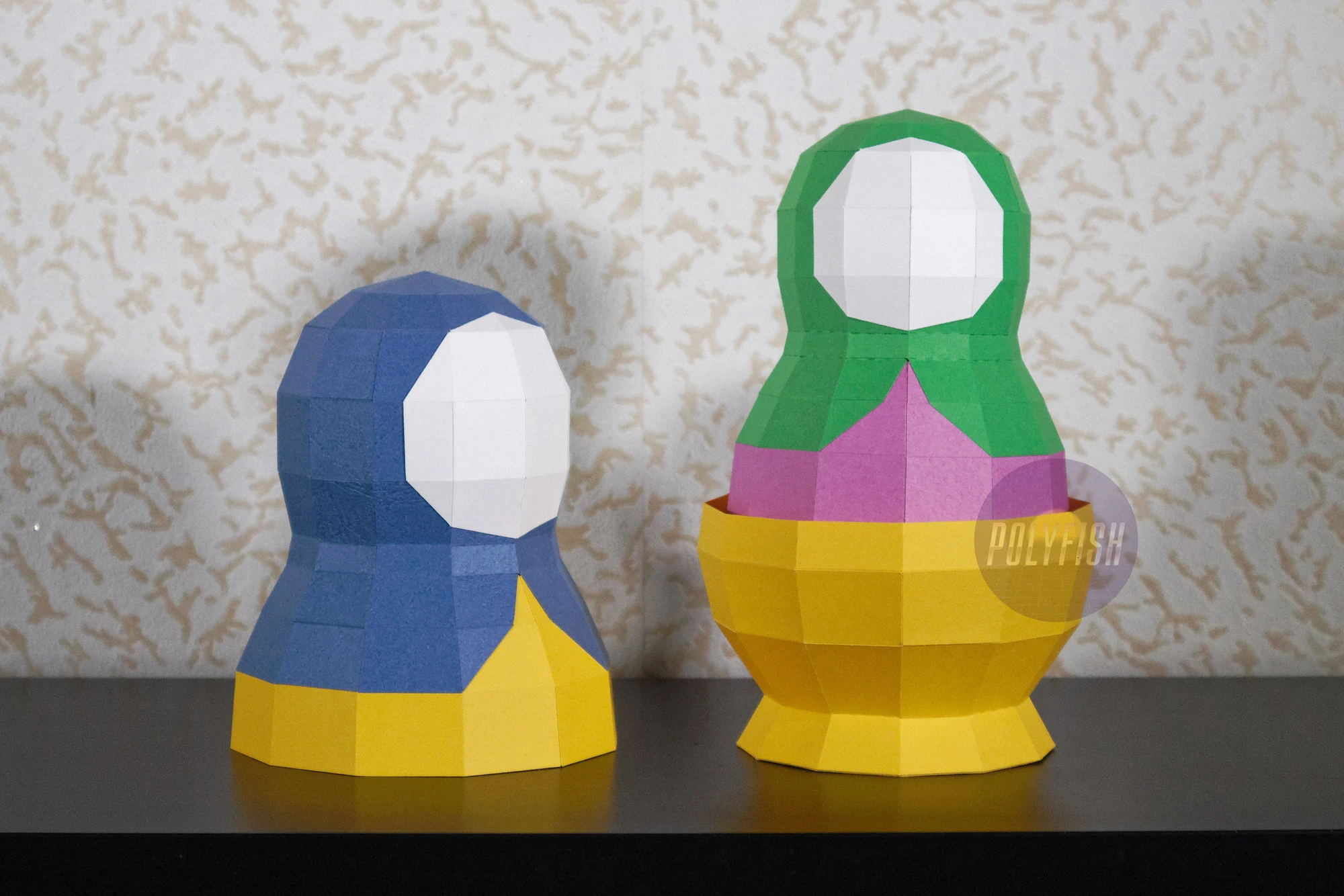 Matryoshka PDF Template, Low Poly, Paper Sculpture, DIY, Pepakura ...