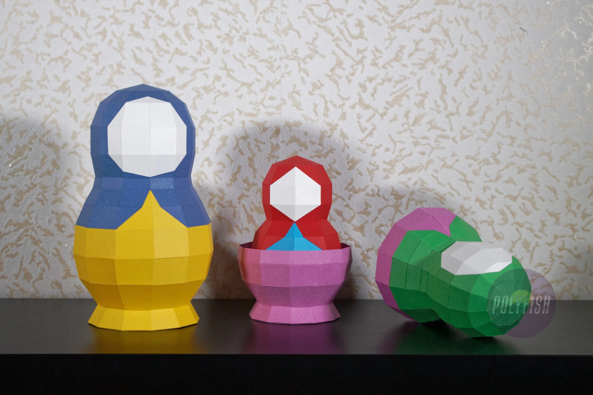 Matryoshka PDF Template, Low Poly, Paper Sculpture, DIY, Pepakura ...