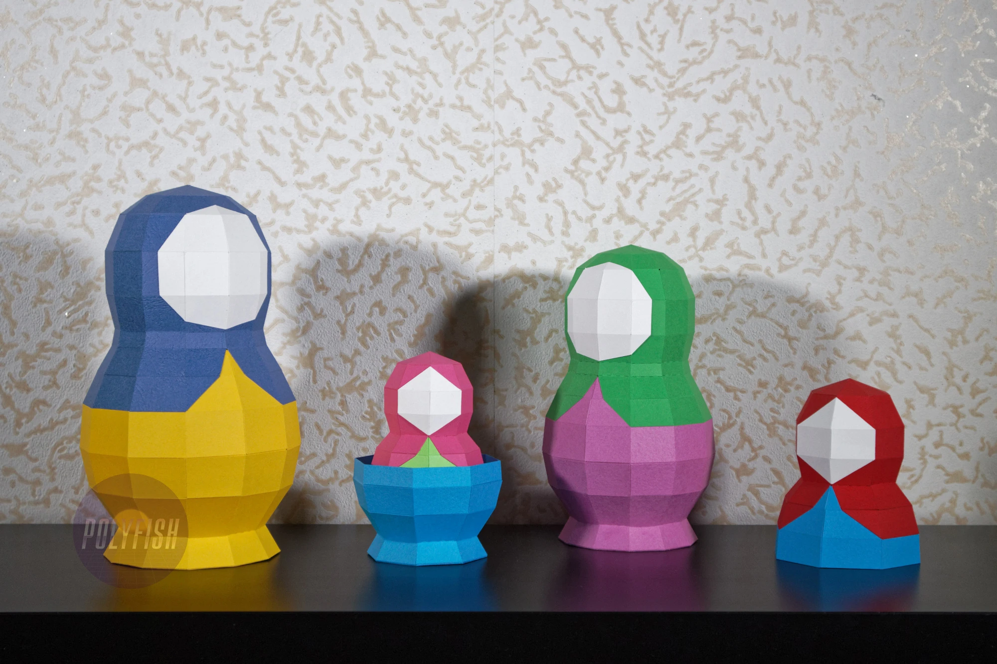 Matryoshka PDF Template, Low Poly, Paper Sculpture, DIY, Pepakura ...