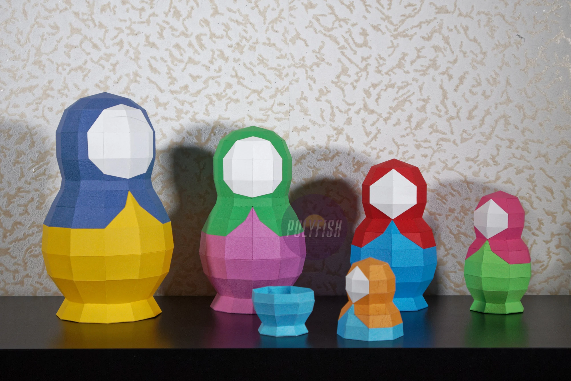 Matryoshka PDF Template, Low Poly, Paper Sculpture, DIY, Pepakura ...