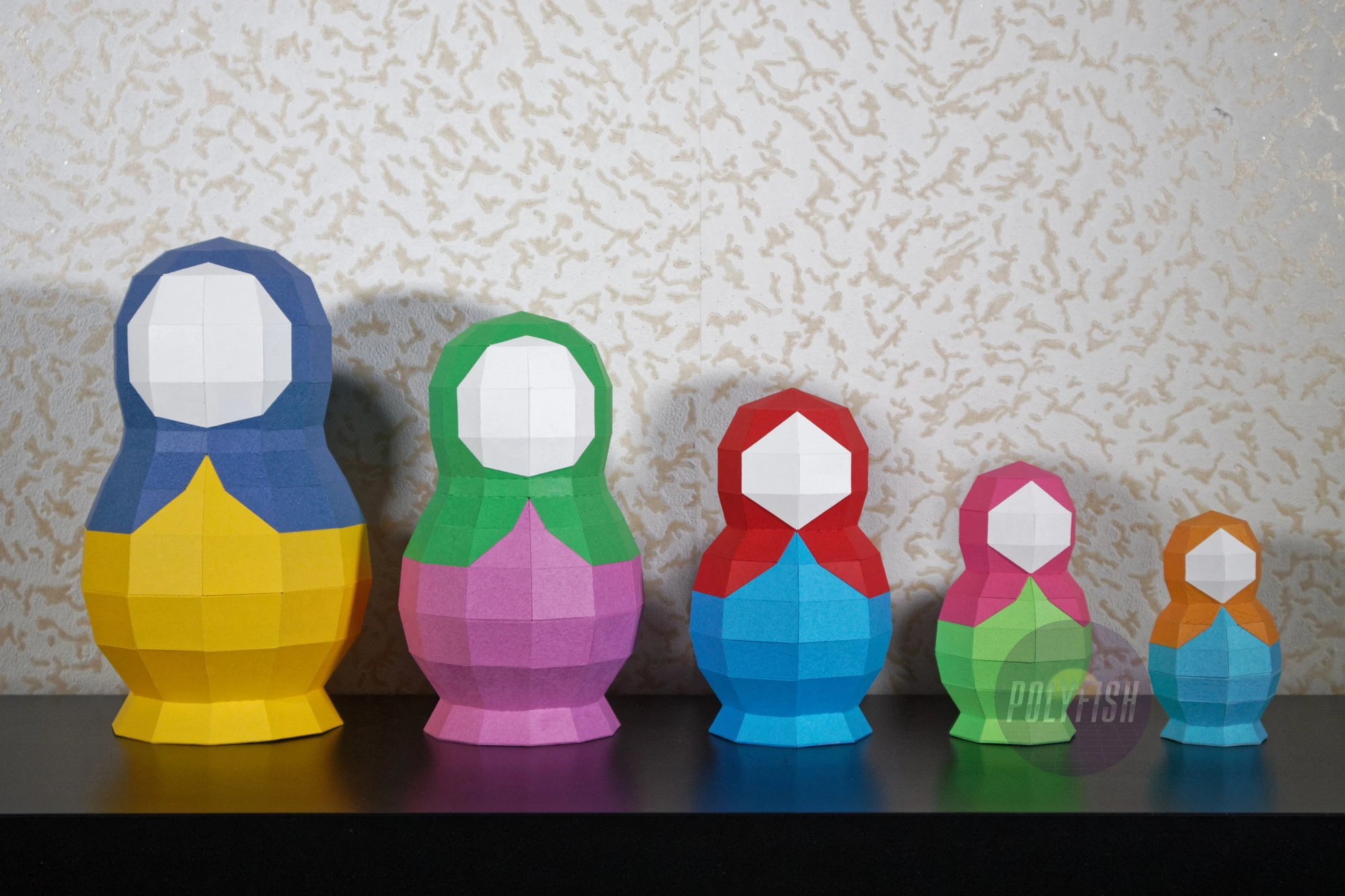 Matryoshka PDF Template, Low Poly, Paper Sculpture, DIY, Pepakura ...