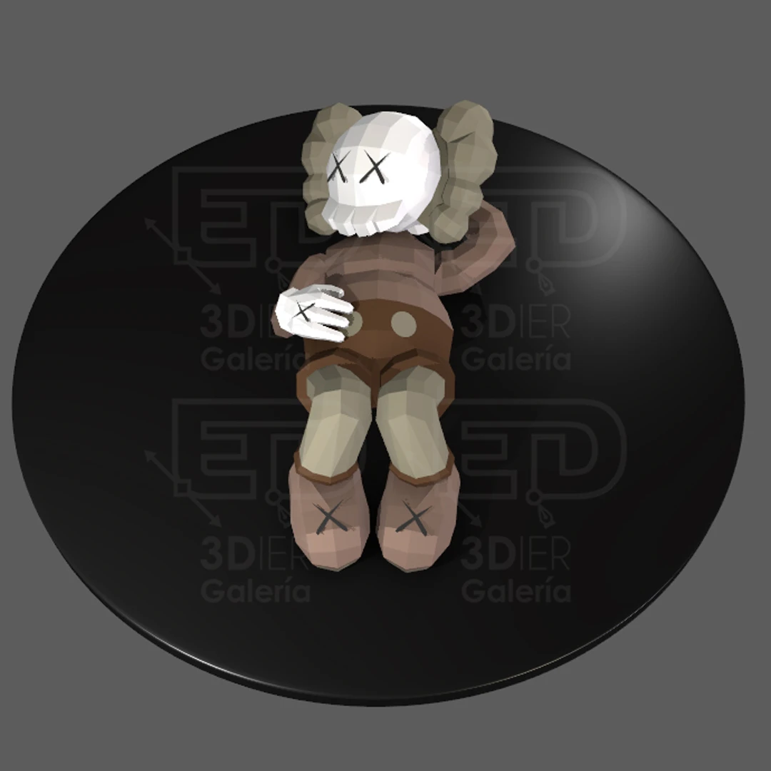 Kaws Lying Down, Kaws Acostado PDF Papercraft Templates, Paper Art and ...