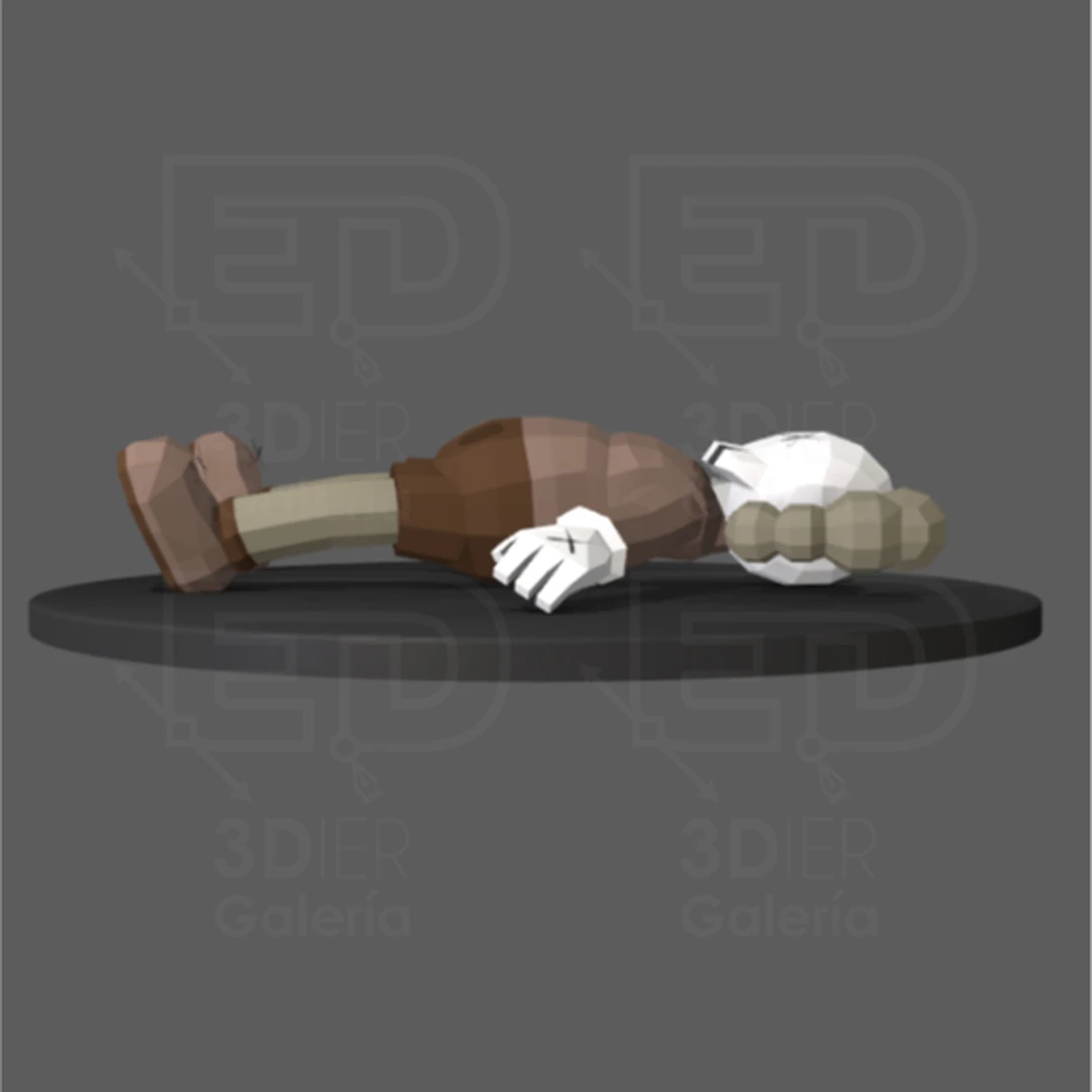 Kaws Lying, Kaws Tendido PDF Papercraft Templates, Paper Art and Craft ...