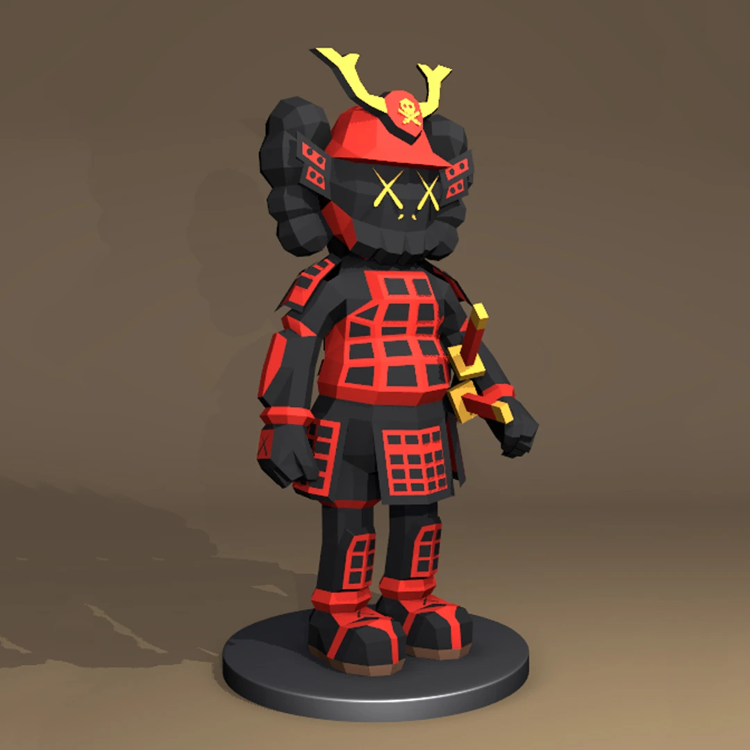 Kaws Samurai PDF Papercraft Templates, Paper Art and Craft for Home ...