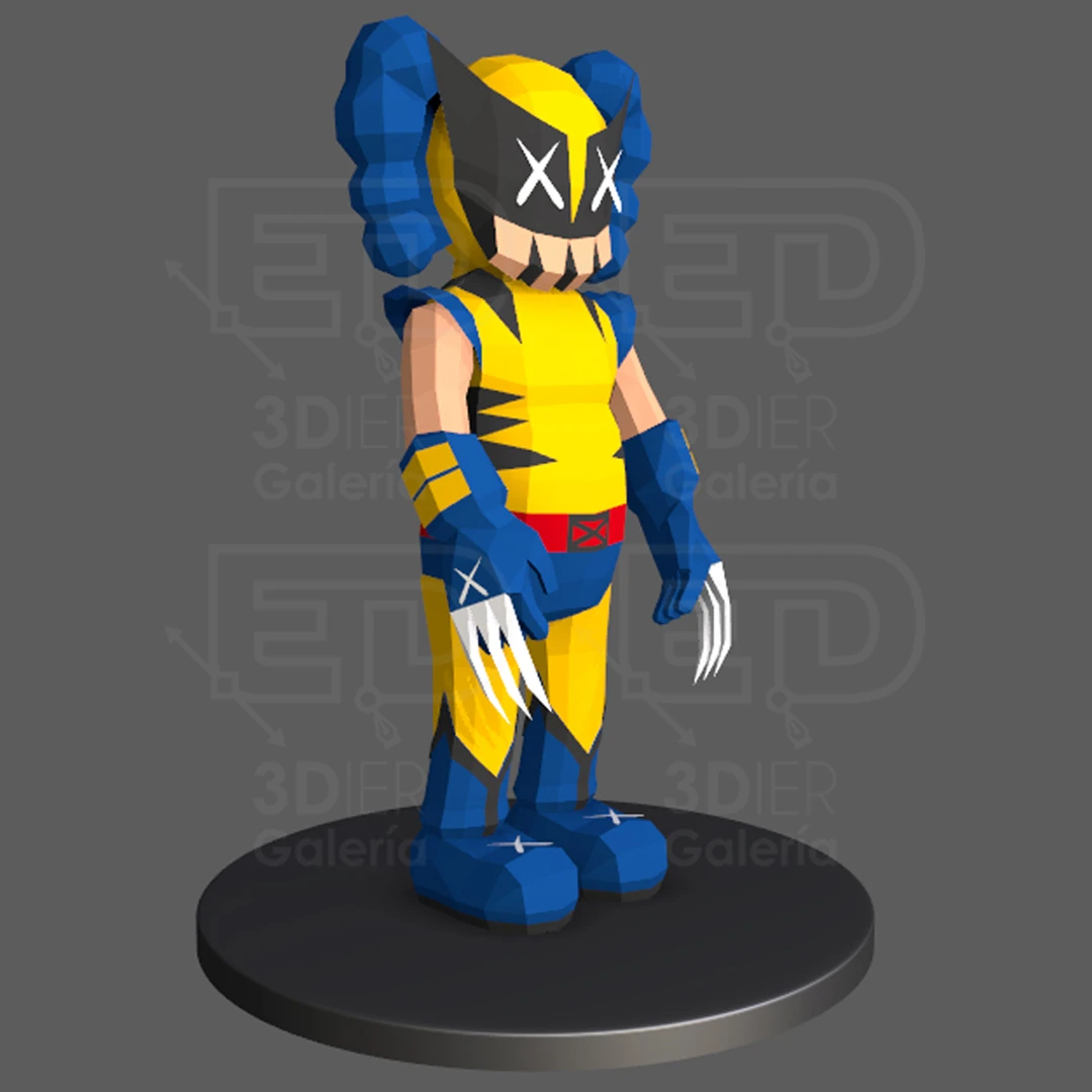 Kaws Wolverine PDF Papercraft Templates, Paper Art and Craft for Home ...