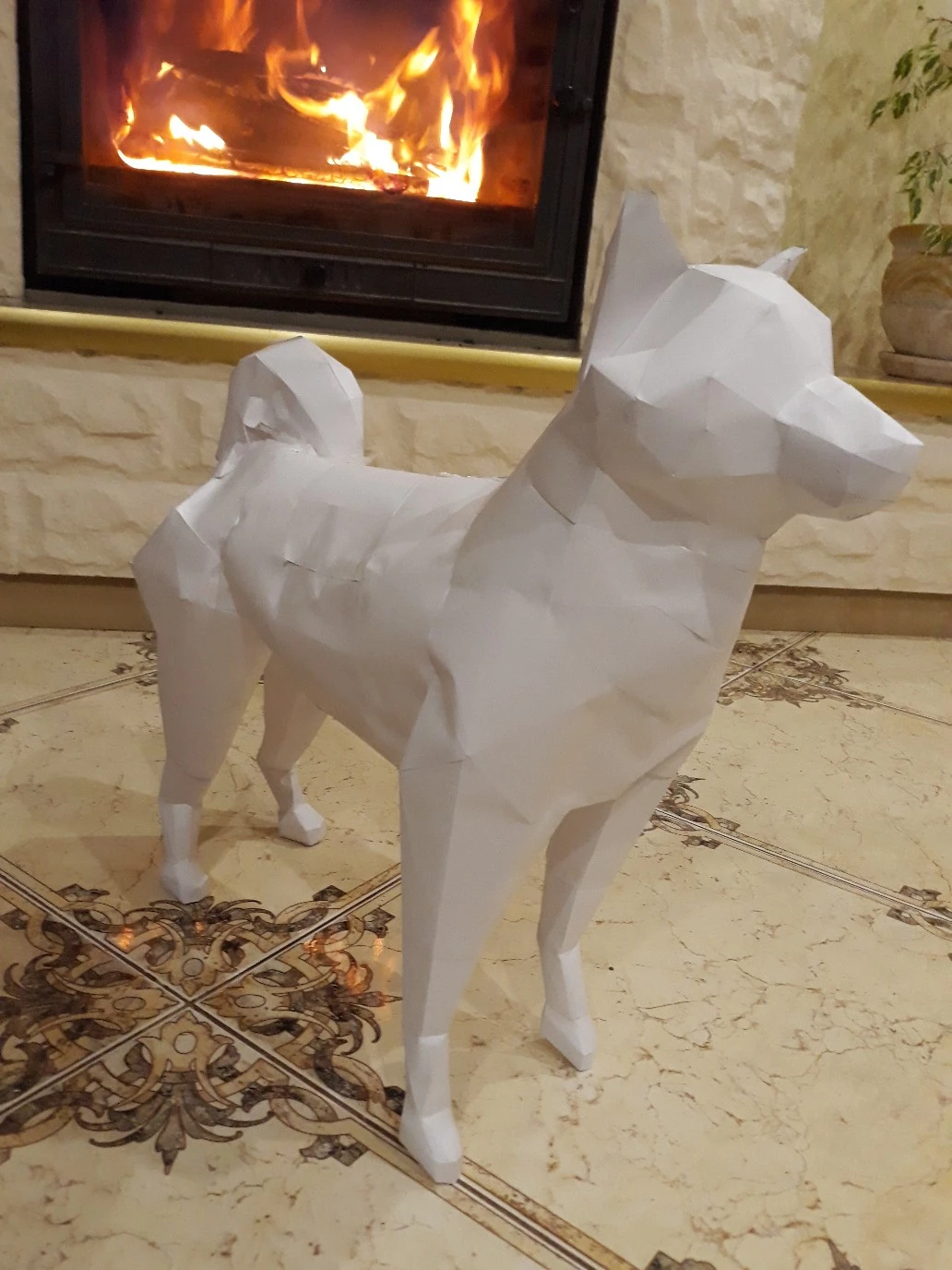 Dog Shiba Inu PDF Template, Low Poly, Paper Sculpture, DIY, Pepakura ...