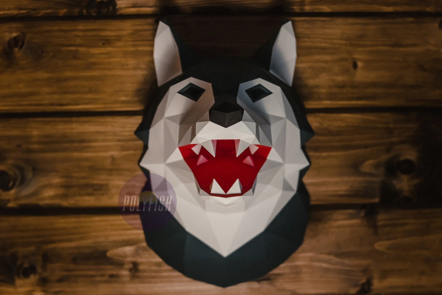Wolf Head PDF Template, Low Poly, Paper Sculpture, DIY, Pepakura ...