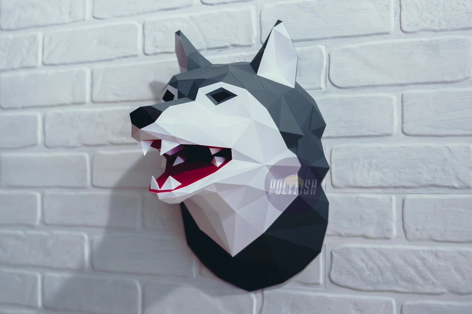 Wolf Head PDF Template, Low Poly, Paper Sculpture, DIY, Pepakura ...