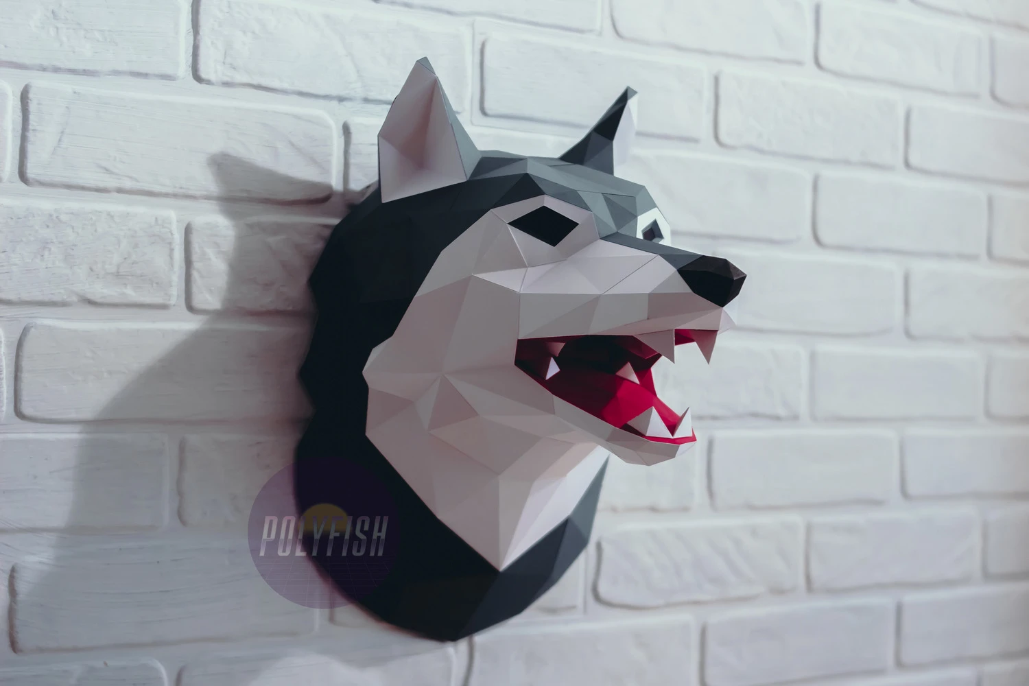 Wolf Head PDF Template, Low Poly, Paper Sculpture, DIY, Pepakura ...