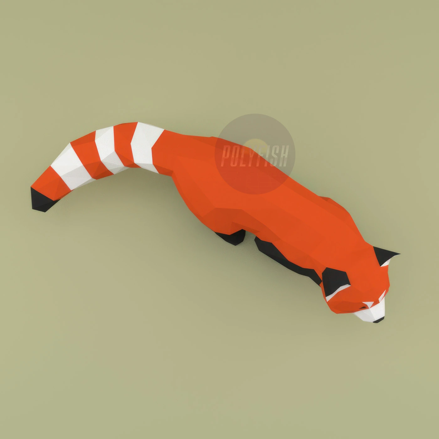 Red Panda PDF Template, Low Poly, Paper Sculpture, DIY, Pepakura ...