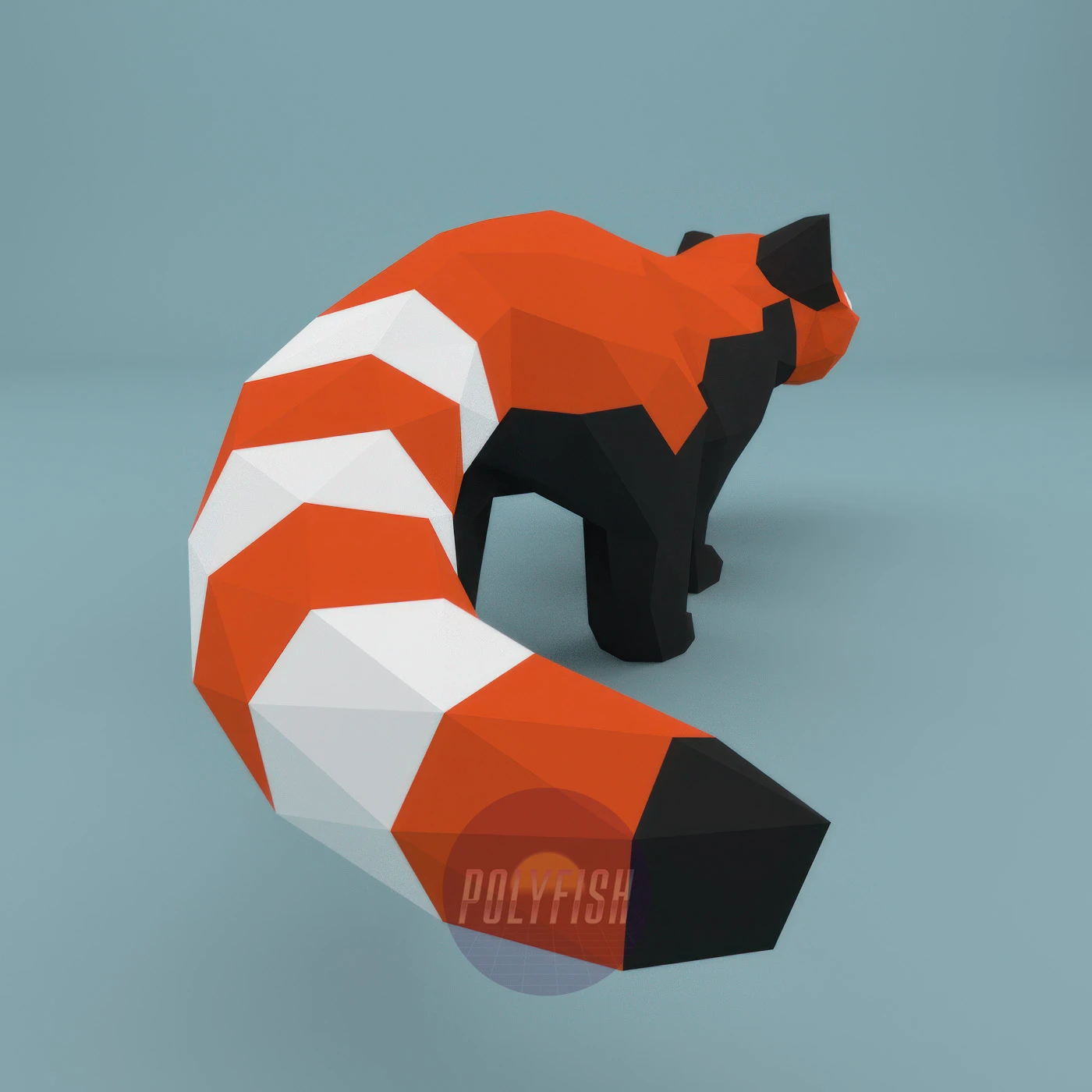 Red Panda PDF Template, Low Poly, Paper Sculpture, DIY, Pepakura ...