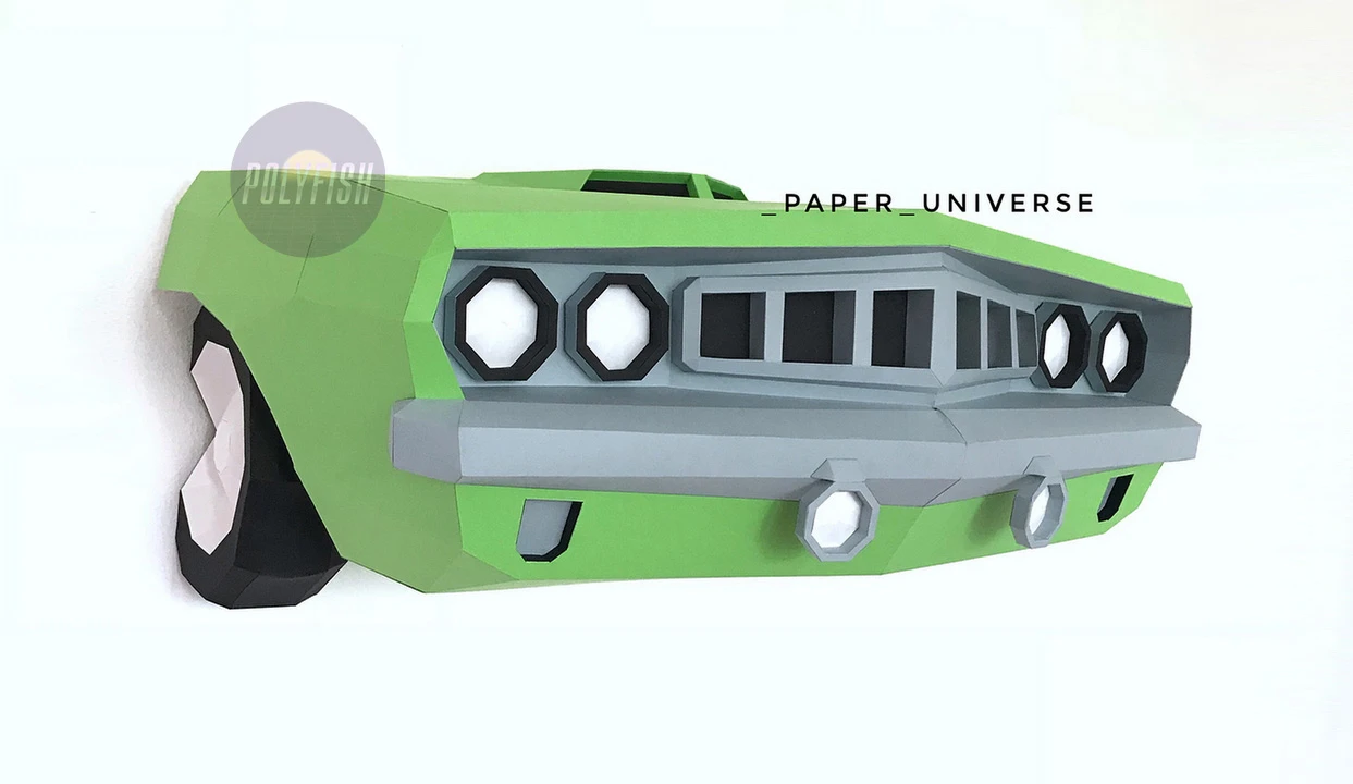 Plymouth Barracuda Car PDF Template, Low Poly, Paper Sculpture, DIY ...
