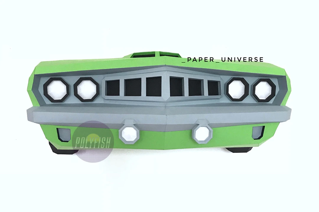 Plymouth Barracuda Car PDF Template, Low Poly, Paper Sculpture, DIY ...