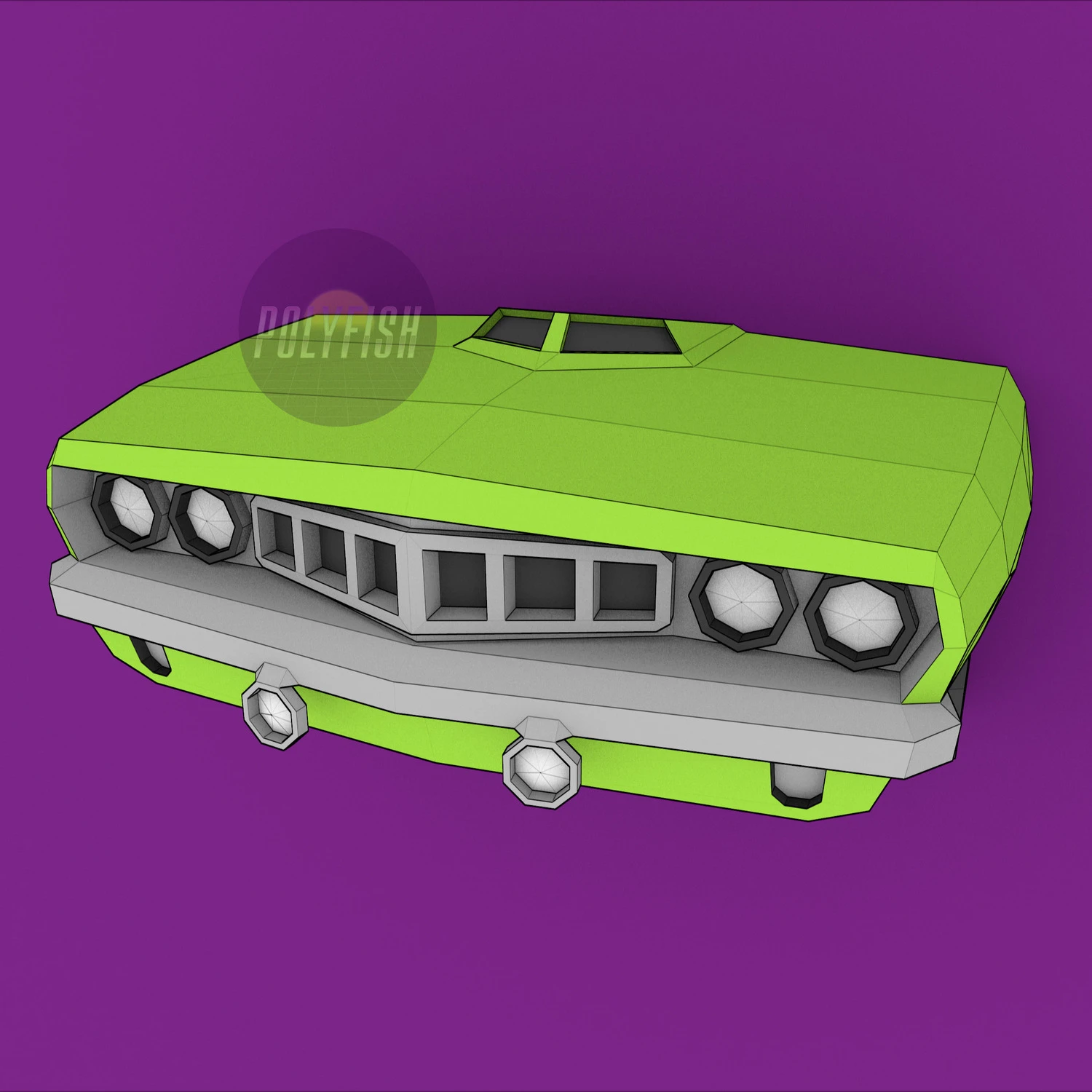 Plymouth Barracuda Car PDF Template, Low Poly, Paper Sculpture, DIY ...