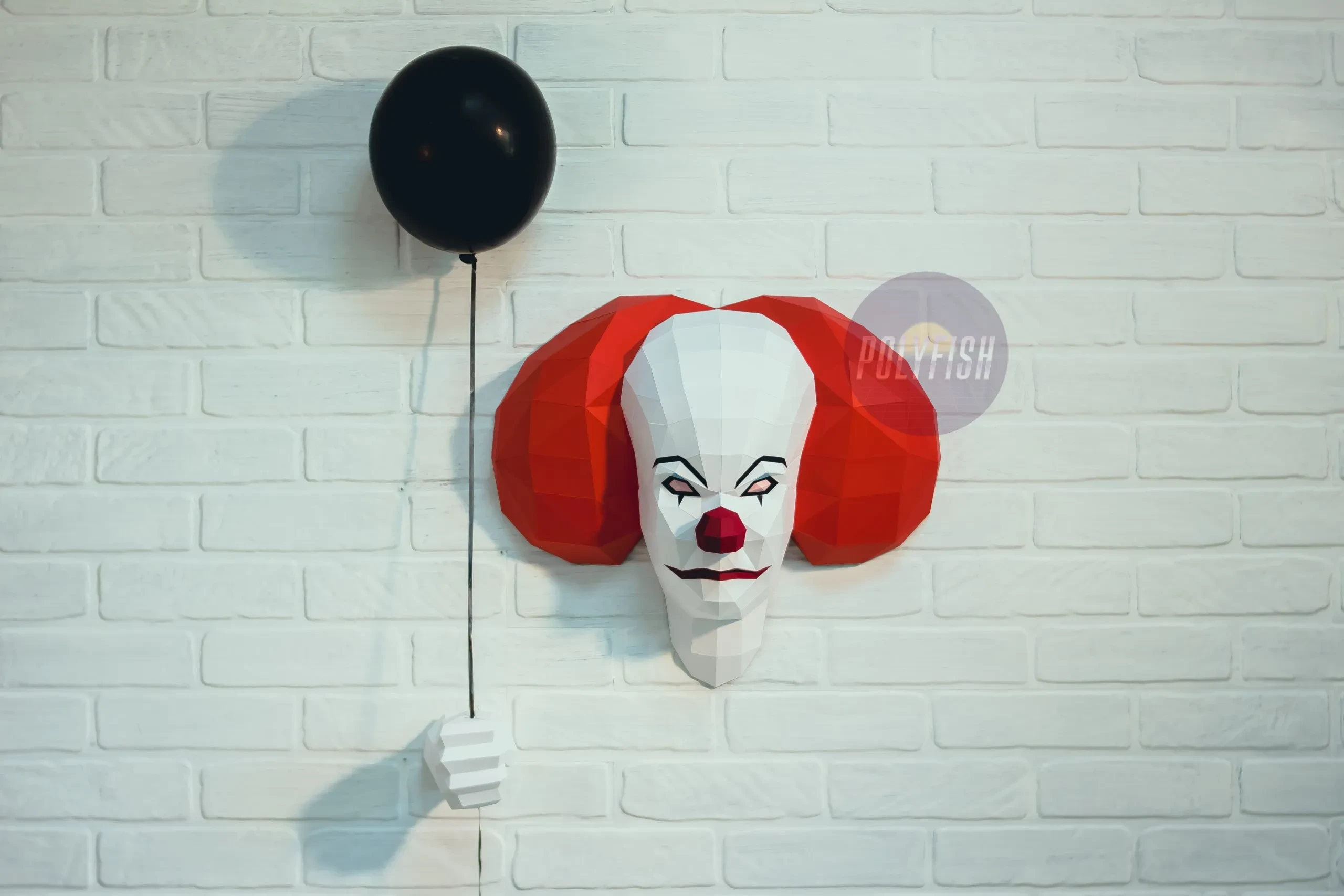 Pennywise 1990 - PDF template, PDF Template, Low Poly, Paper Sculpture ...