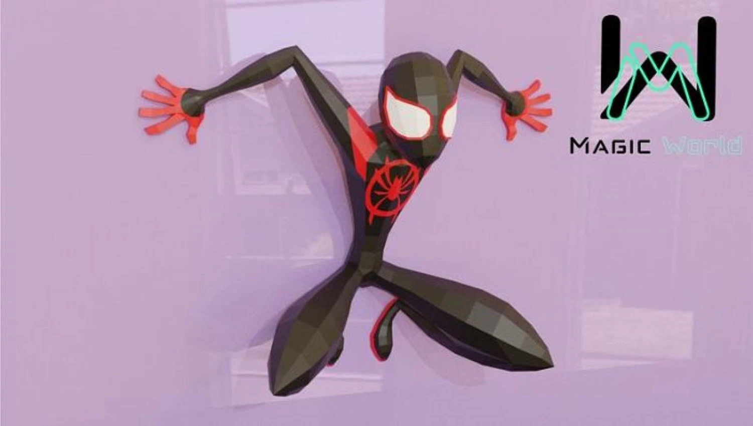Spider-Man Miles Morales Low Poly, Papercraft, PDF template, Paper ...