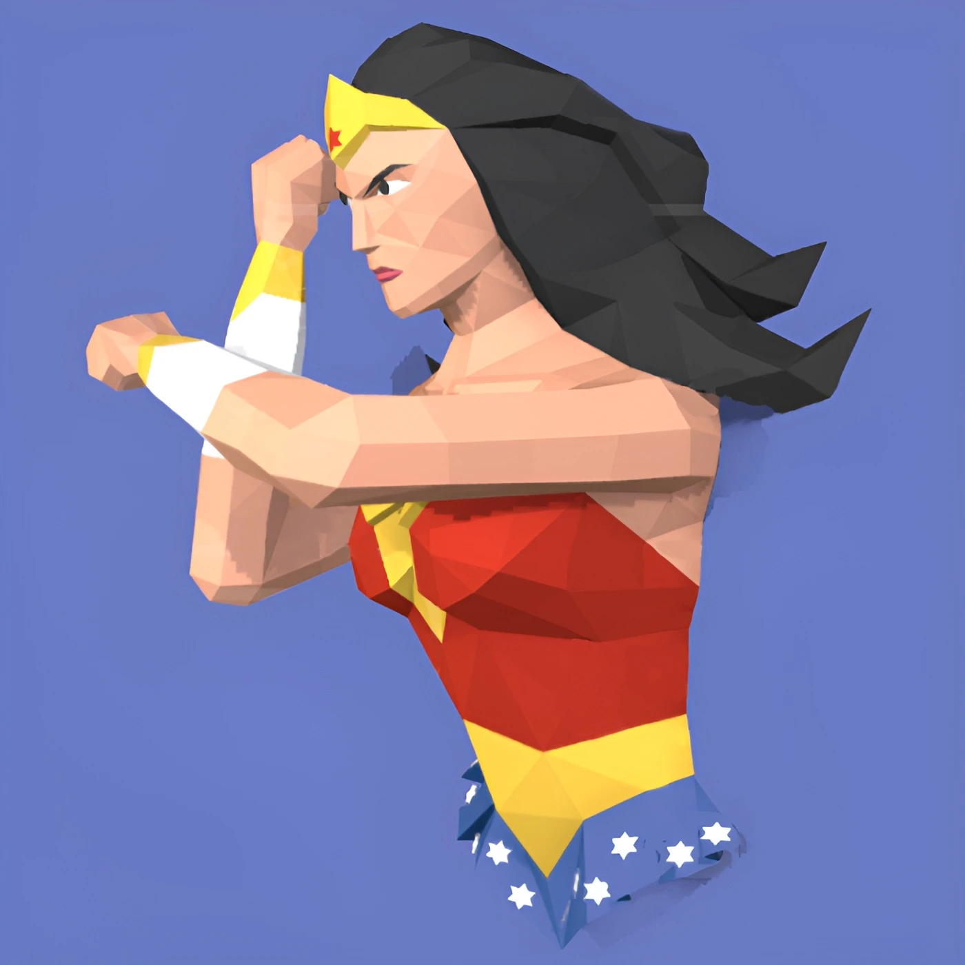 Wonder Woman Papercraft, PDF Template, DIY 3d Model, FanArt, Paper ...