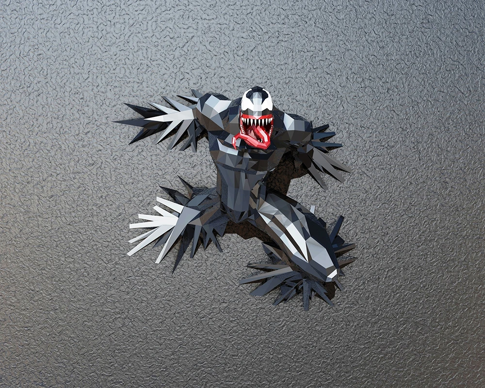 Venom Papercraft, PDF Template, DIY 3d Model, FanArt, Paper Sculpture ...